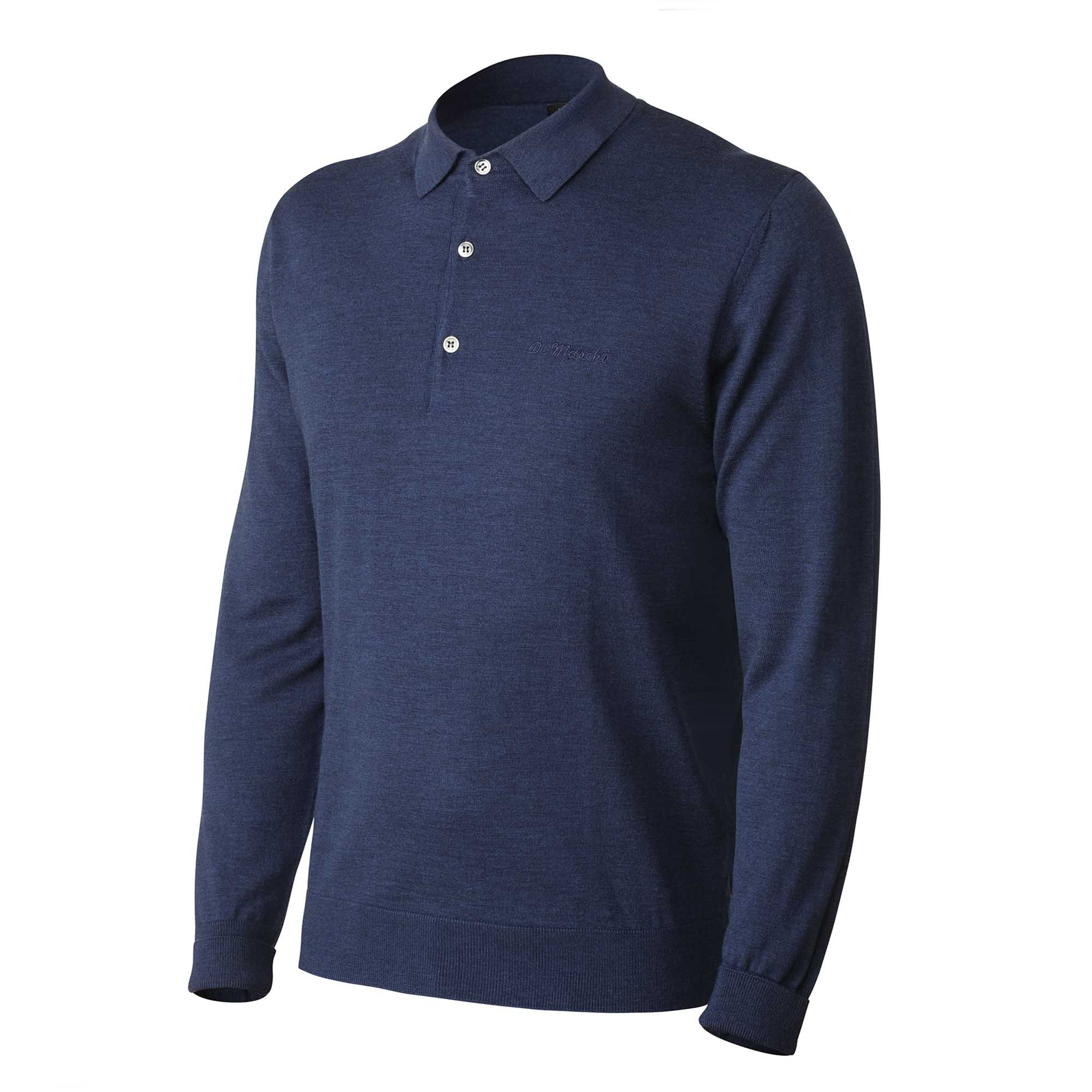 Prestige Merino Wool Cycling Polo, Indigo | Shop Now